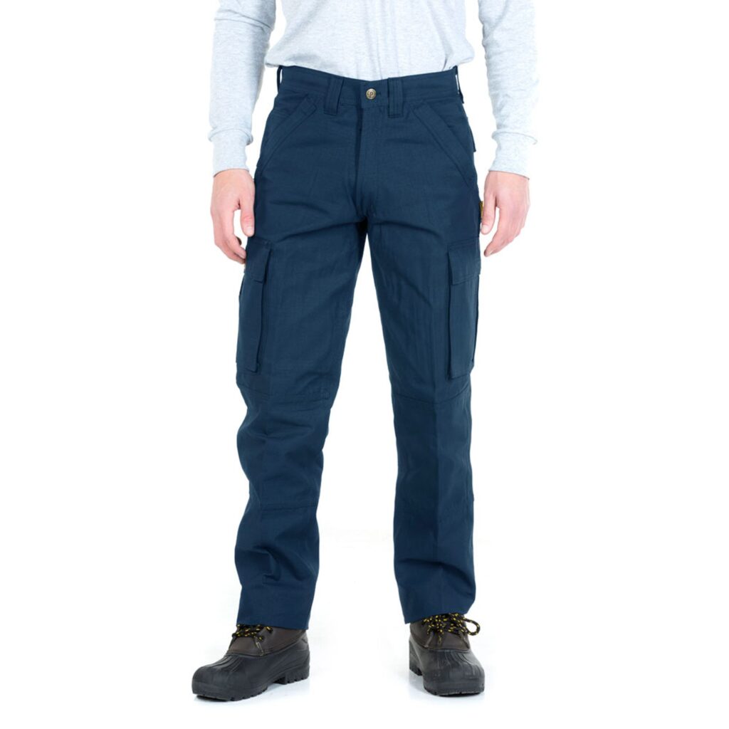 Pantalon Cargo RIPSTOP Antidesgarro AZUL - SoyMat – Seguridad Industrial