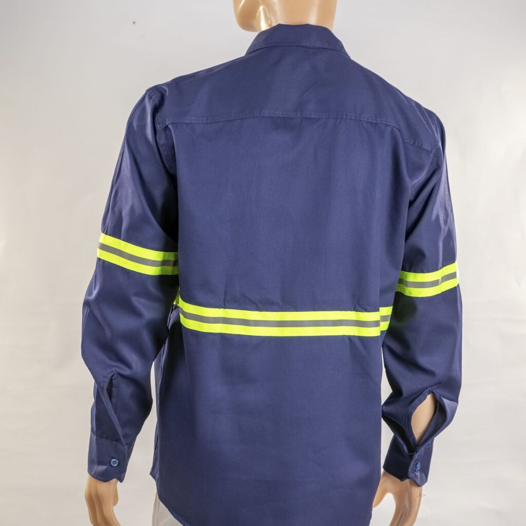 Camisa Grafa c/Reflectivo - Azul - Ombu - SoyMat – Seguridad Industrial