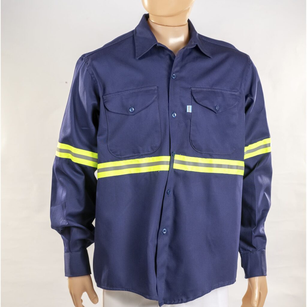 Camisa Grafa c/Reflectivo - Azul - Ombu - SoyMat – Seguridad Industrial
